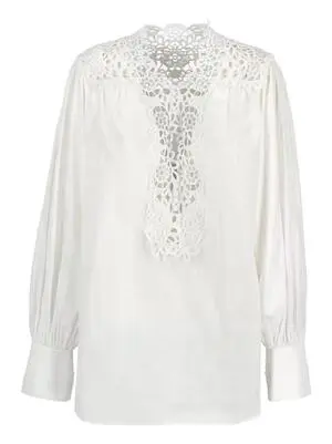 ERMANNO SCERVINO Ermanno Scervino Lace-Insert Cotton Blouse