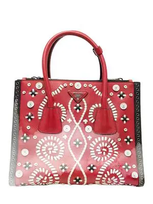 Prada Twin Pocket Tote Bag - Red