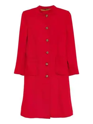 Gucci Single-breasted Wool Coat - Red