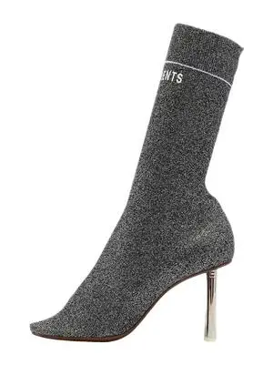 Vetements 90mm Metallic Sock Boots - Black