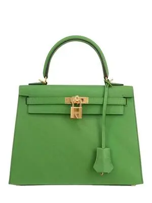 Hermès Kelly 25 Sellier Two-way Handbag - Green