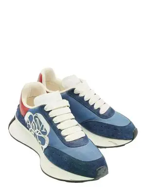 Alexander McQueen Sprint Runner Suede Sneakers - Blue