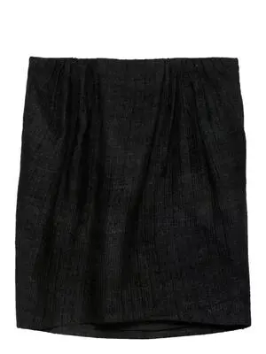 John Galliano 2000s Silk Boucle Skirt - Black