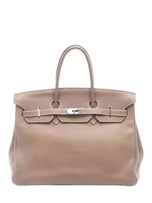 Hermès Birkin 35 Clemence Leather Tote - Brown