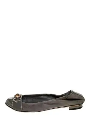 Gucci Bamboo-detail Ballet Flats - Grey