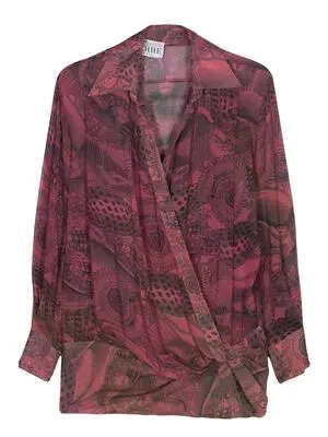 Gianfranco Ferre 2000s Graphic-print Silk Shirt - Pink