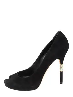 Gucci 125mm Suede Platform Pumps - Black