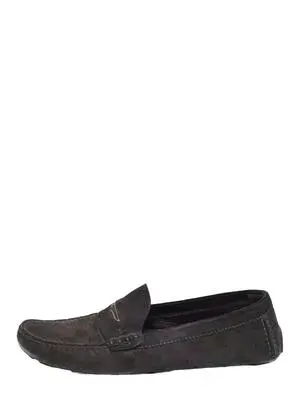 LOUIS VUITTON Monogram Canvas Loafers - Black