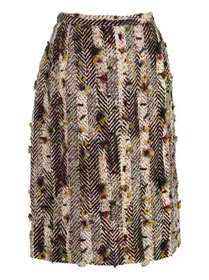 Gianfranco Ferre Appliqué-detailed Midi Skirt - Brown
