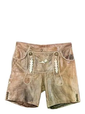 A.N.G.E.L.O. VINTAGE CULT 1990s Floral-appliqué Shorts - Brown