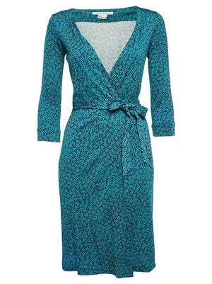 Diane Von Furstenberg Floral-print Wrap Dress - Blue