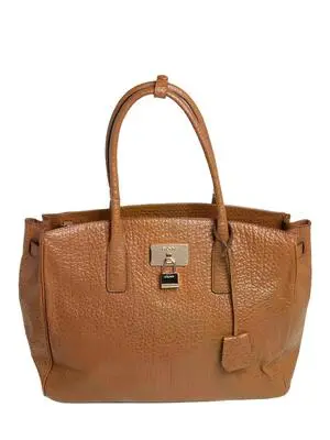 DKNY Leather Padlock Tote Bag