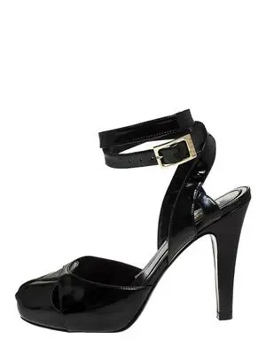 Fendi 115mm Leather Heeled Sandals - Black