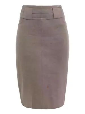 Alaïa 1980s Pencil Midi Skirt - Neutrals