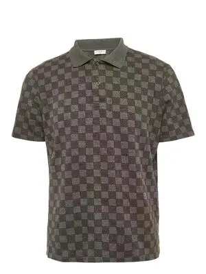 Sandro 2023 Checkered Polo Shirt - Grey