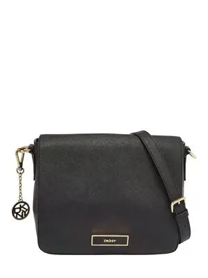 Dkny Vintage Leather Shoulder Bag - Black