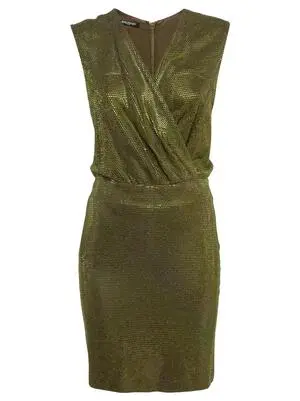 Balmain Rhinestone-embellished Dress - Green
