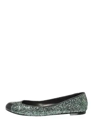 GIUSEPPE ZANOTTI Glitter-embellished Flats - Green