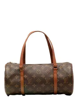 LOUIS VUITTON 1990 Monogram Papillon 30 Handbag - Brown