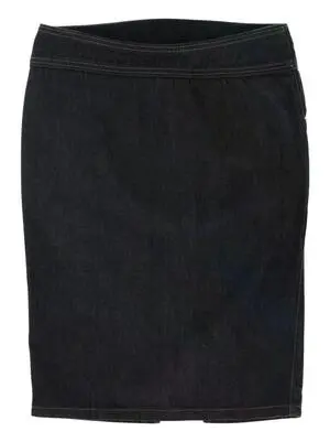 GIANFRANCO FERRE 2000s Rear Slit Denim Skirt