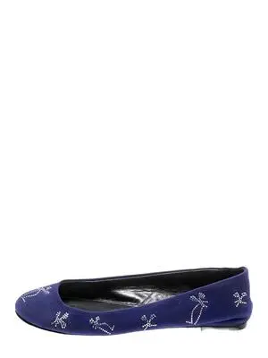 GIUSEPPE ZANOTTI Crystal-embellished Ballet Flats - Blue