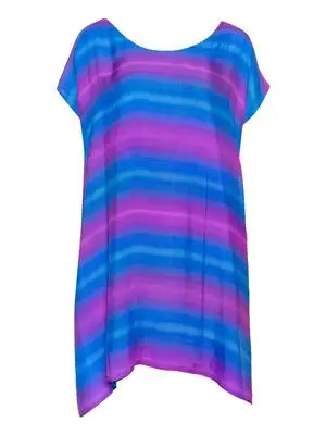 Emporio Armani Striped Silk Tunic - Blue