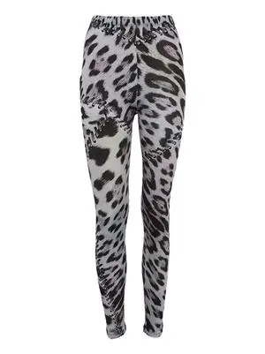 Roberto Cavalli Animal-print Leggings - Blue