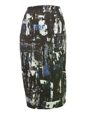 ALEXANDER MCQUEEN Abstract-Print Midi Skirt