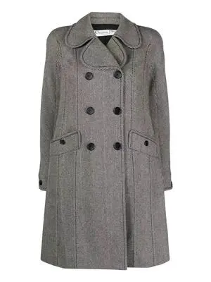 Dior 2000s Double-breasted Thigh-length Coat - Black
