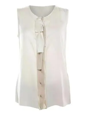 ELIE TAHARI Bow-Detail Stretch-Silk Blouse
