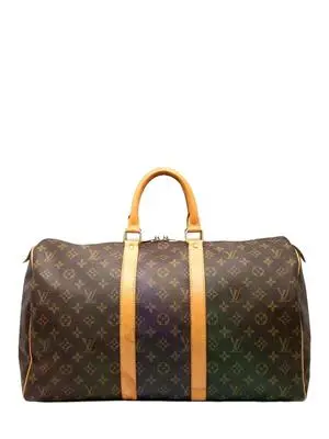 LOUIS VUITTON 2001 Monogram Keepall 45 Travel Bag - Brown