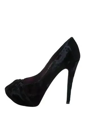 GINA 130mm Claire Peep Toe Pumps - Black