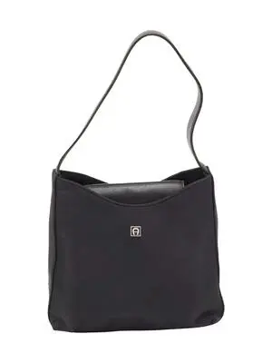 AIGNER Leather Shoulder Bag - Black