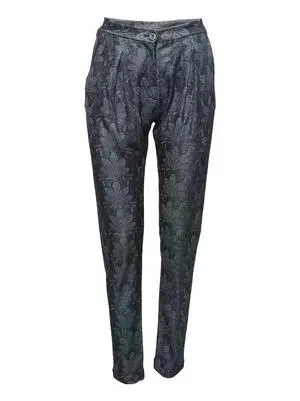Emporio Armani Floral Button Trousers - Black