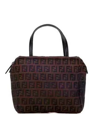 Fendi 2000-2010 Mini Zucchino Canvas Handbag - Brown