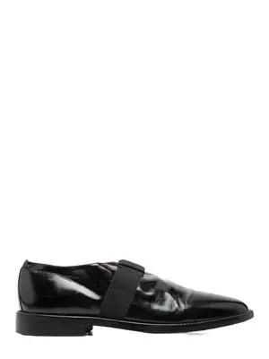 ROMEO GIGLI Romeo Gigli 1990s Black Leather Elasticated Strap Loafers