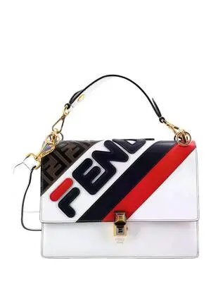 Fendi Mania Logo Kan I Shoulder Bag - Blue