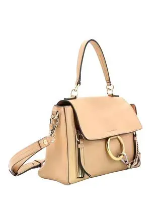 Chloé Faye Day Bag Leather Small Satchel - Neutrals