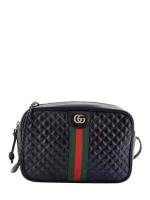 Gucci Trapuntata Camera Bag Quilted Leather Crossbody - Black