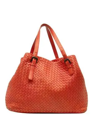 Bottega Veneta Large Nappa Intrecciato Cesta Tote Bag - Red