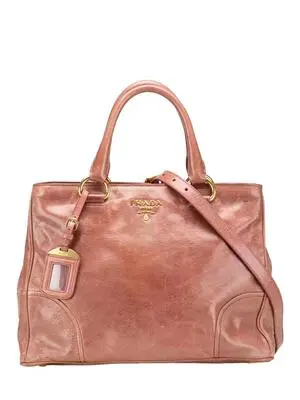 Prada Vitello Shine Satchel - Pink