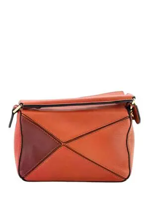 Loewe Puzzle Leather Mini Crossbody Bag - Orange
