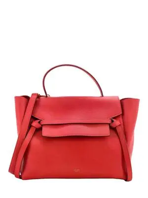 Celine Textured Leather Mini Belt Bag - Red