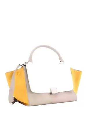 Celine Trapeze Bag Leather Satchel - Neutrals