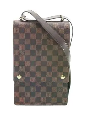 LOUIS VUITTON Portobello Damier Ebene Shoulder Bag - Brown