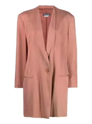 Giorgio Armani 1990s Silk Blazer - Pink