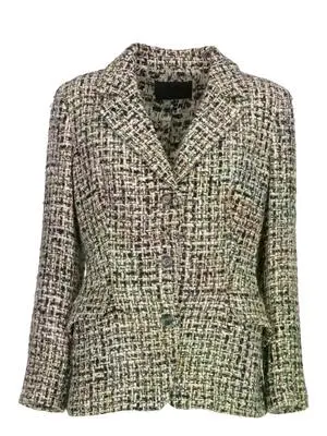 Prada 2000 Tweed Single-breasted Blazer - Brown