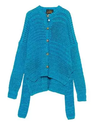 VIVIENNE WESTWOOD 2010s Crochet-knit Cardigan - Blue