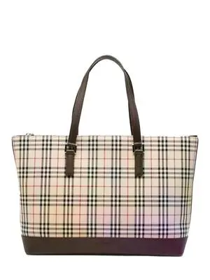 Burberry House Check Canvas Tote Bag - Brown