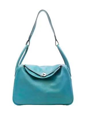 Hermès 2007 Lindy Leather Tote Bag - Blue